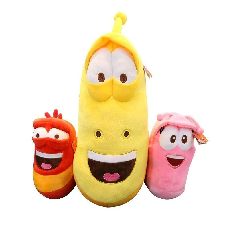 3 шт.Funny Yellow Larva Plush Toy, мягкая игрушка личинка для детей ...