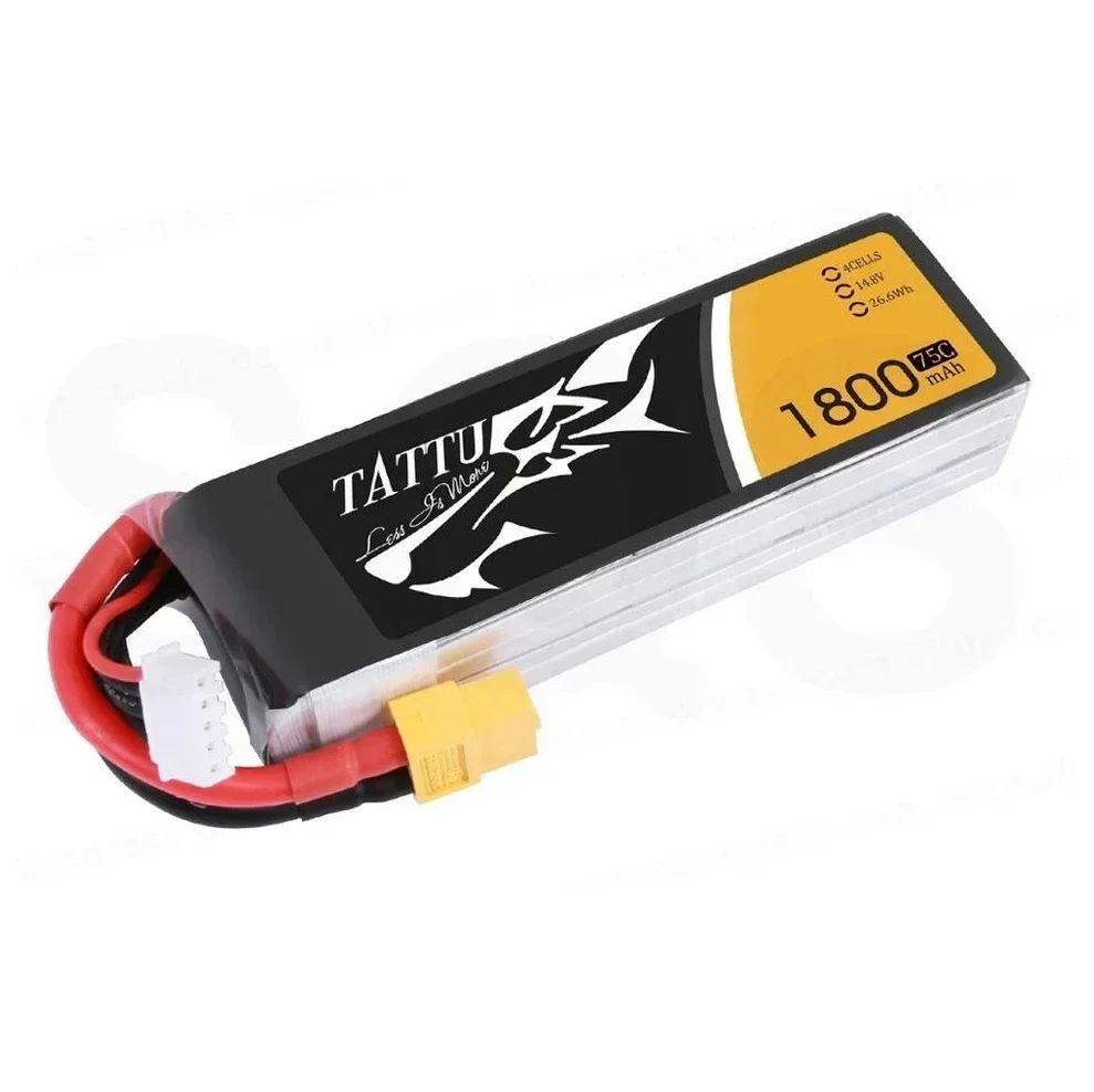 Tattu 3S/4S Lipo Battery 1800mAh 75C 11.1V/14.8V XT60 Plug Аксессуары ...