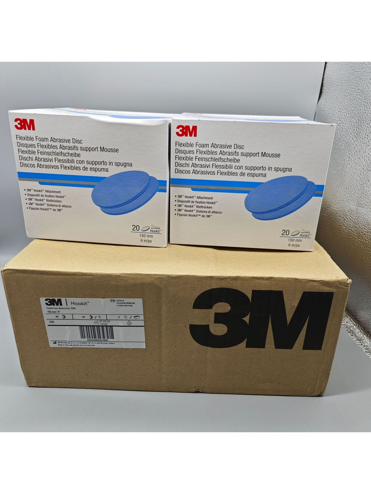 Абразивный круг гибкий 3M Hookit 150 мм на вспененной основе P1500 ...