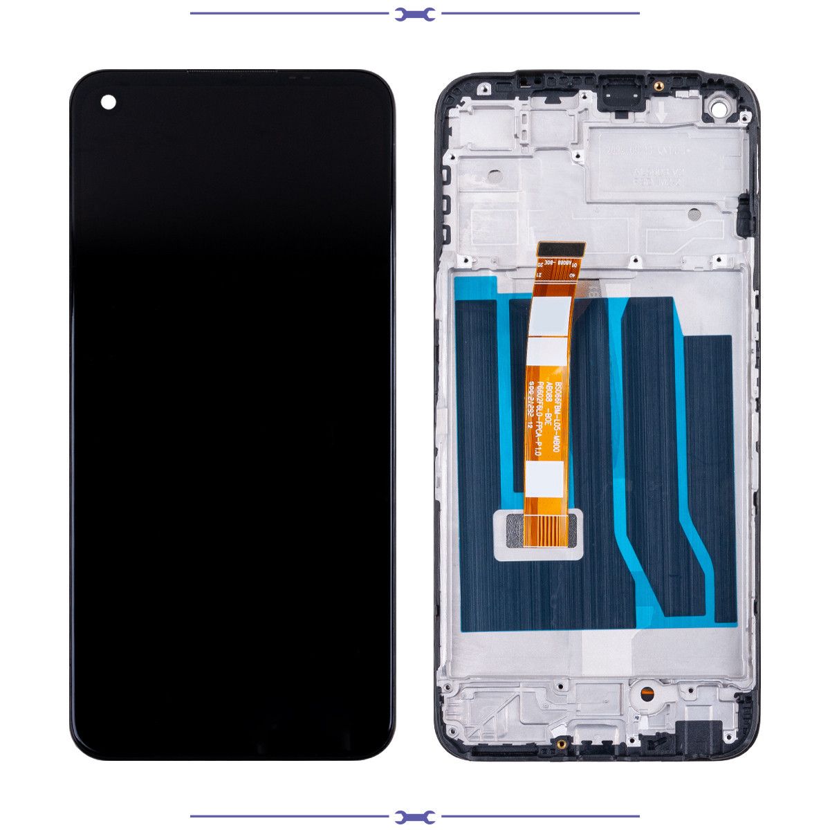 Дисплей для Realme Narzo 50 4G модуль с рамкой (RMX3286) Черный ...