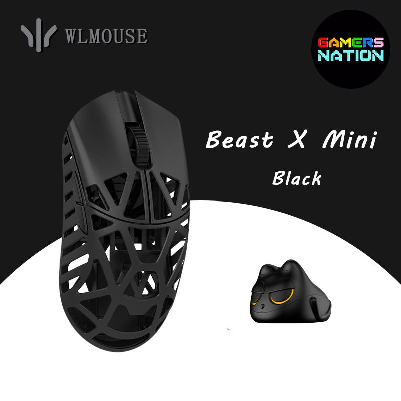 Игровая мышь беспроводная wlmouse беспроводная BEAST X MINI , черный ...