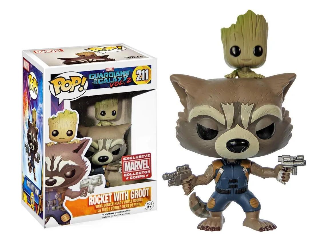 Фигурка Funko Pop! Marvel: Guardians of the Galaxy: Rocket Raccoon with ...
