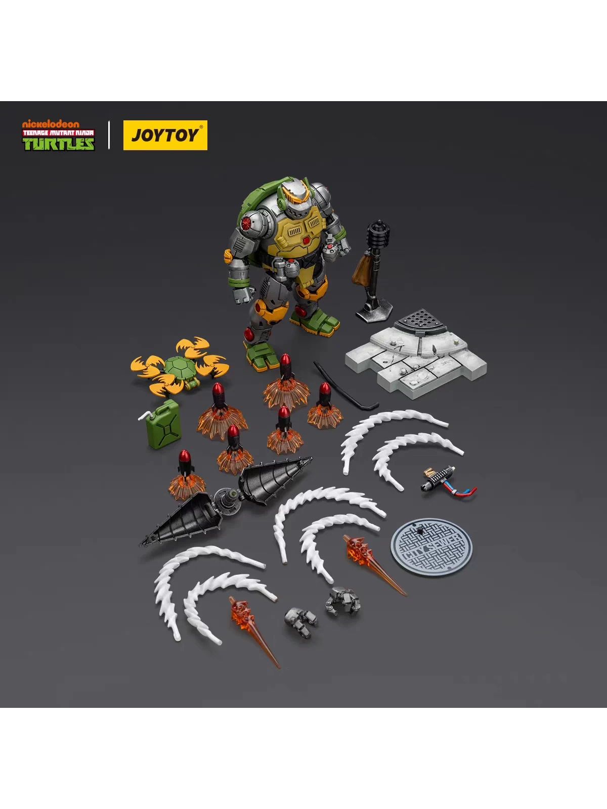JOYTOY 1/18 Teenage Mutant Ninja Turtles Metal head Подвижная статуя ...