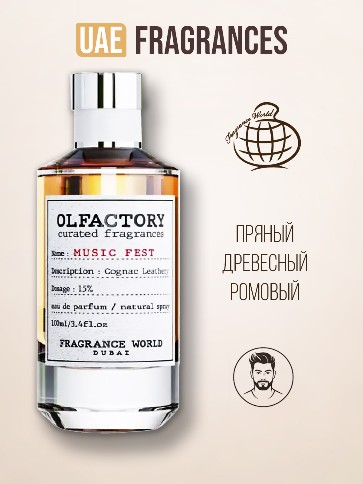 Fragrance World Olfactory Music Fest Духи мужские с нотами табака и ...