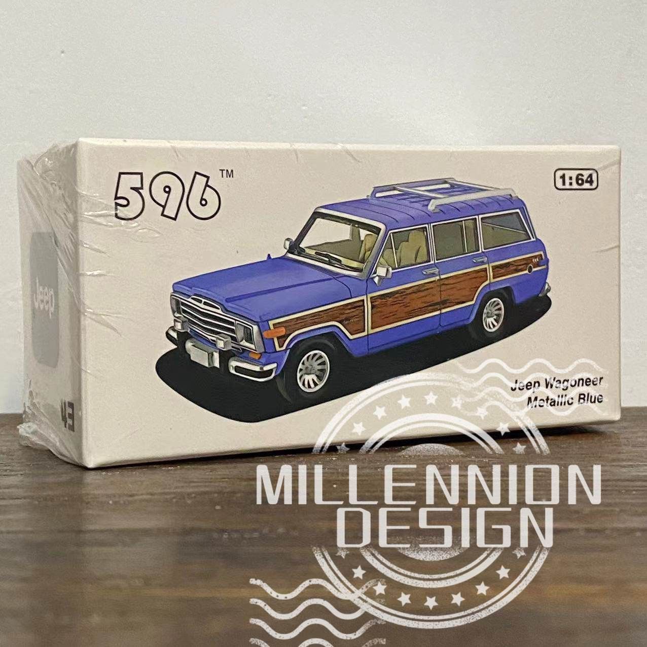 596 Police 1:64, литой автомобиль полиции, модель(43-JEEP WAGONEER ...