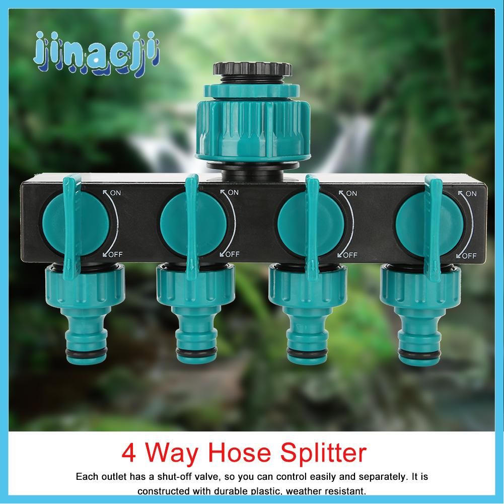 4 Way Hose Splitter, качественный пластик, для полива сада и газона ...
