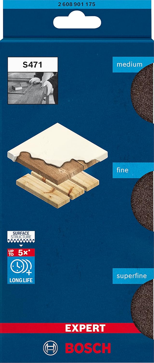 Bosch Professional EXPERT S471 шлифовальные блоки для дерева, набор 3 ...