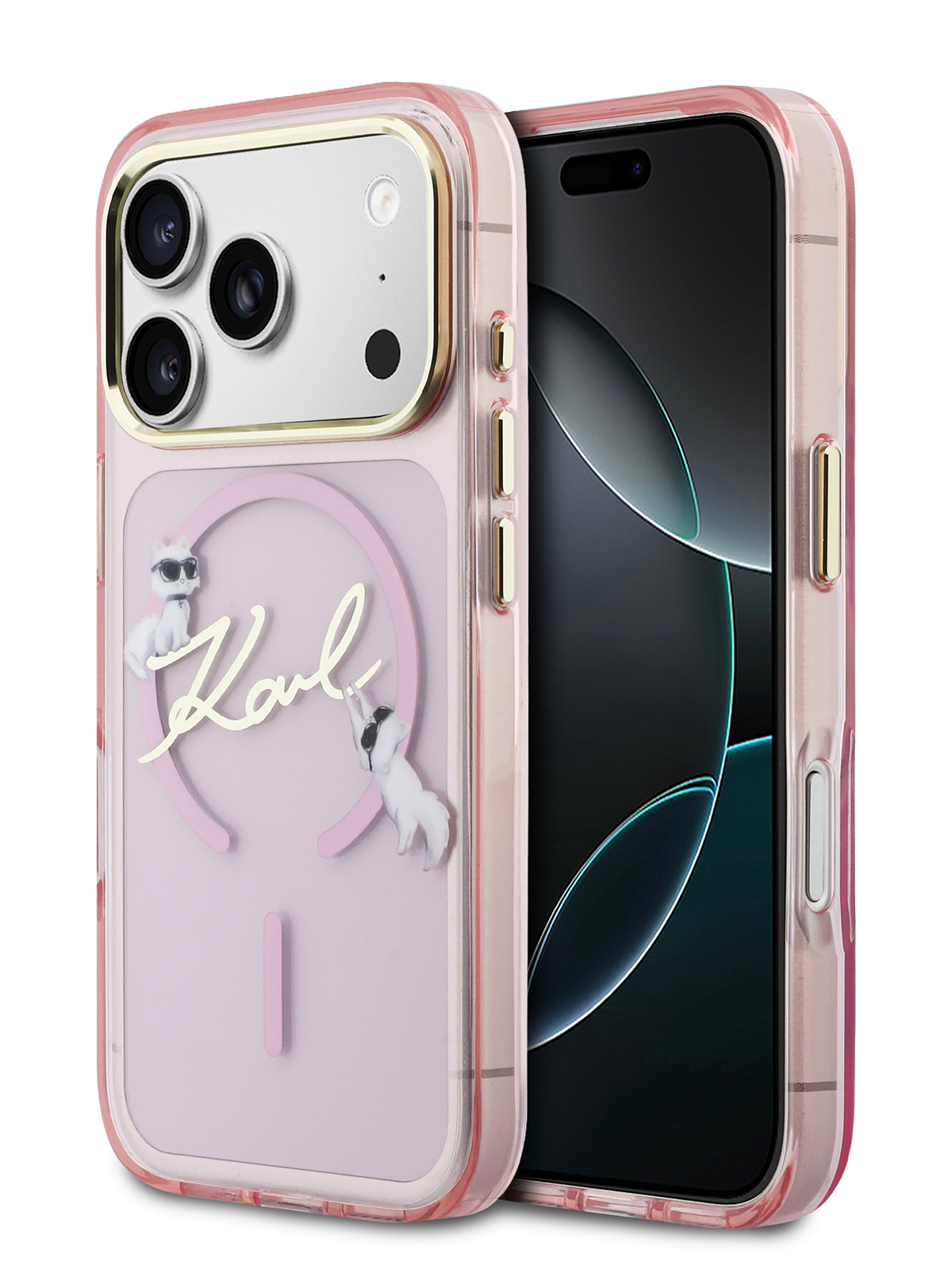 Чехол Karl Lagerfeld на iPhone 17 Pro, IML MagSafe, с металлическими ...