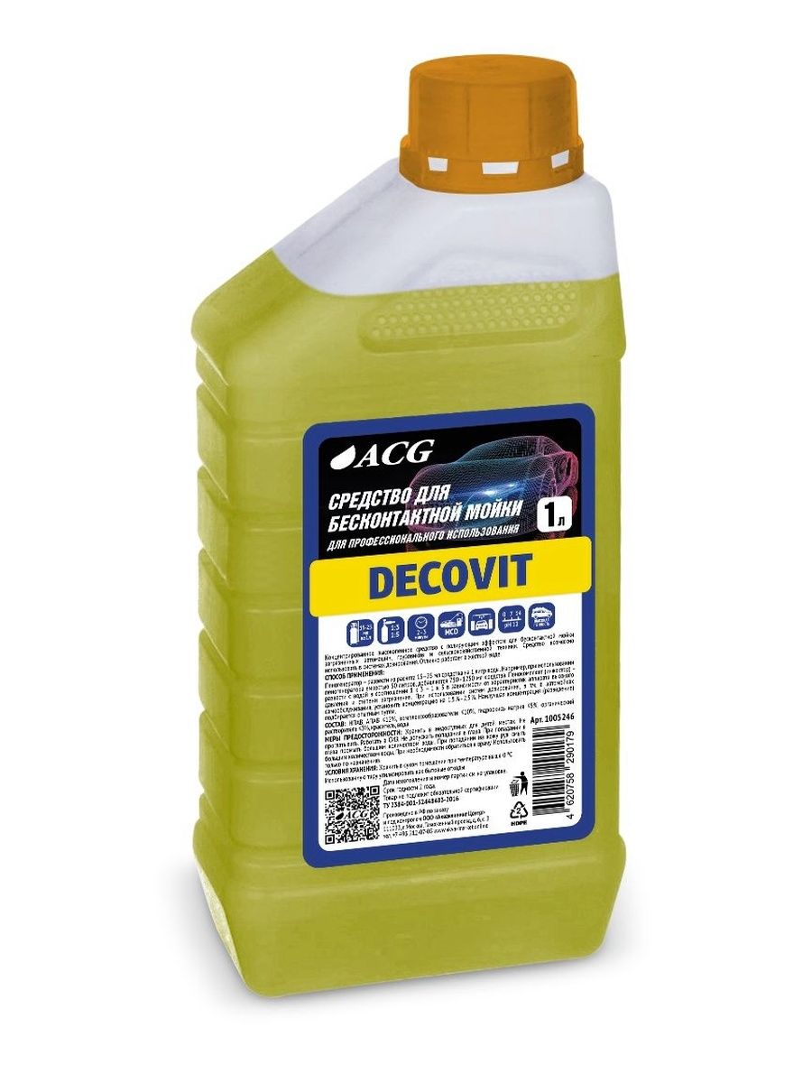 Автошампунь для бесконтактной мойки 1л DECOVIT ACG купить на OZON по ...