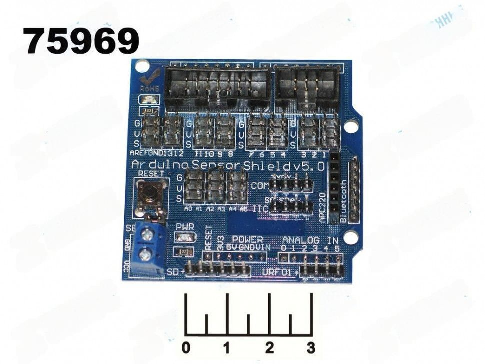 Радиоконструктор Arduino Sensor Shield V50 Uno плата расширения купить с доставкой по