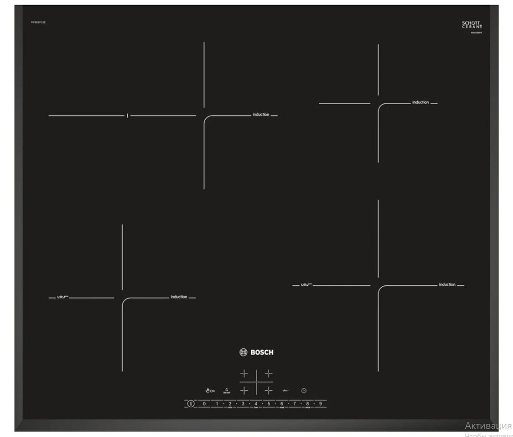 Индукционная варочная панель Bosch PIF651FC1E, черный купить по низкой ...