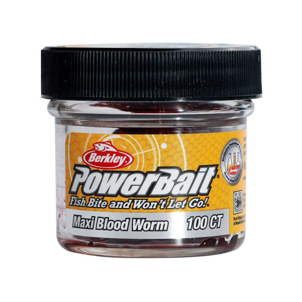 Мотыль искусственный для рыбалки, 100шт, Крупный, Berkley PowerBait ...