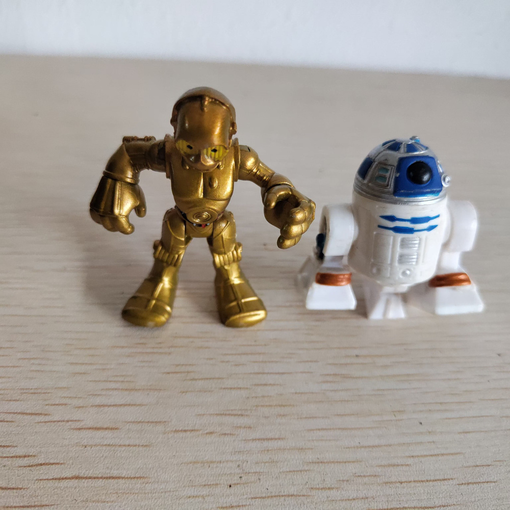 2 шт. звездные войны Фигурка - Hasbro Playskool Star Wars Galactic Heroes C3PO & R2-D2 Action ...