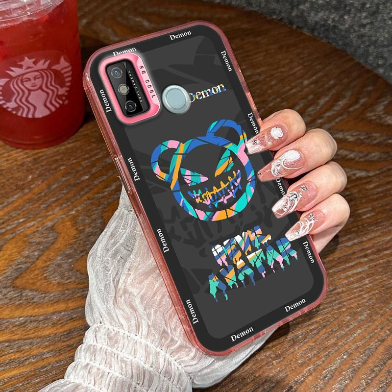 Силиконовый чехол на Tecno Spark 6 Go цвет полупрозрачный - купить с ...