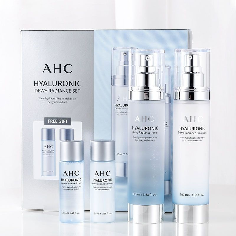 AHC Увлажняющий набор с гиалуроновой кислотой AHC Hyaluronic Dewy Radiance Skin Care Set (4 item ...