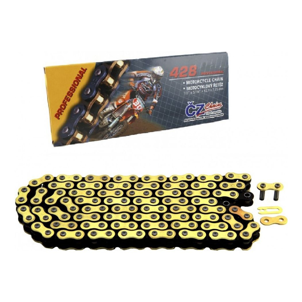 Цепь привода CZ Chains 428 MX Gold - 130 - купить по низким ценам в ...