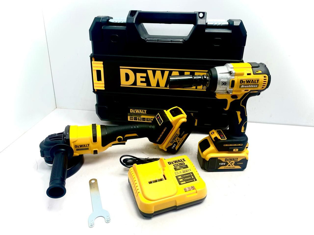 Набор инструмента DeWalt DCD701MD1E (Гайковерт + Болгарка Бесщеточные ...