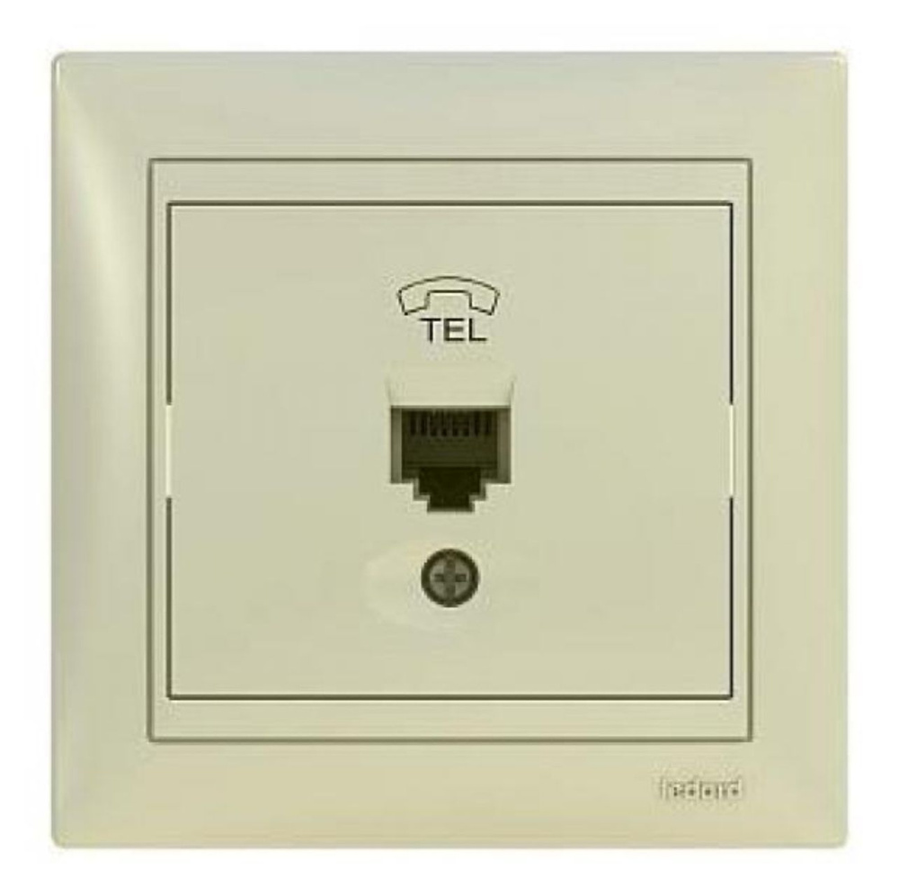 Ledard Розетка телефонная 1м RJ11 бежевый РТЛС-001 - купить по низкой ...