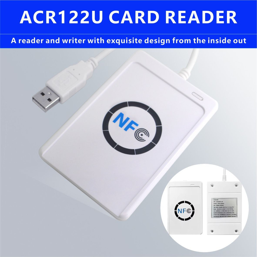 Новый ACR122U Nfc RFID Smart Card Reader Репликатор Записываемый ...