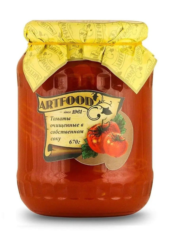 Томаты очищенные в собственном соку 670 гр - купить с доставкой по выгодным ценам в интернет ...