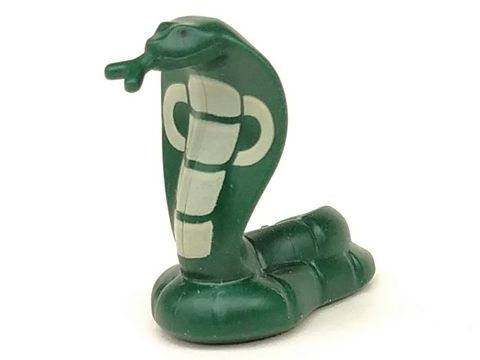 Деталь LEGO Snake, Cobra with Tan and Black Pattern 18824pb01 Dark ...