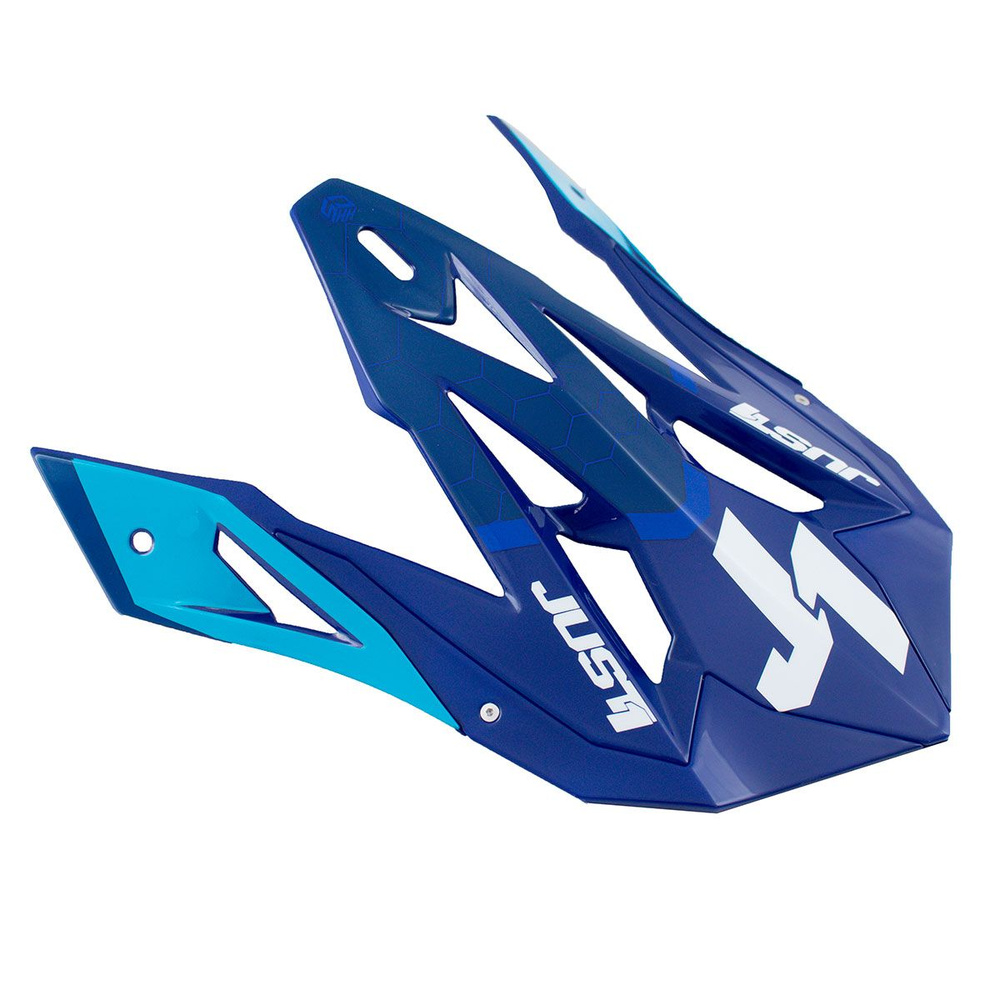 Козырек для шлема JUST1 J18 HEXA синий/белый глянцевый, - купить с доставкой по выгодным ценам в ...