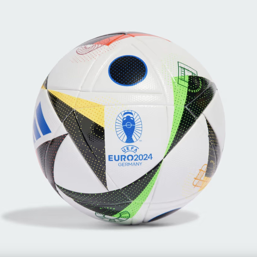 Футбольный мяч adidas EURO 2024 LEAGUE BOX (4), 4 размер, белый, черный ...