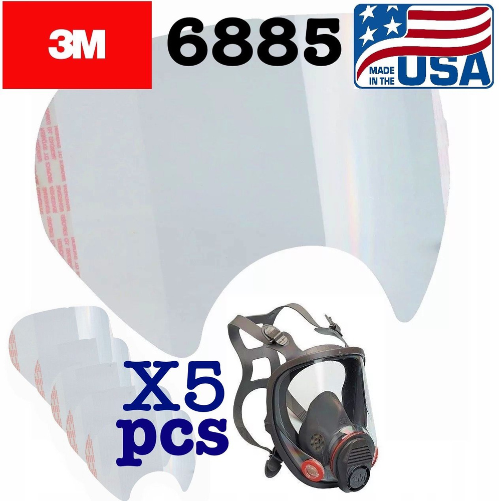 3M 6885 / Пленка защитная для поликарбонатной линзы полнолицевой маски ...