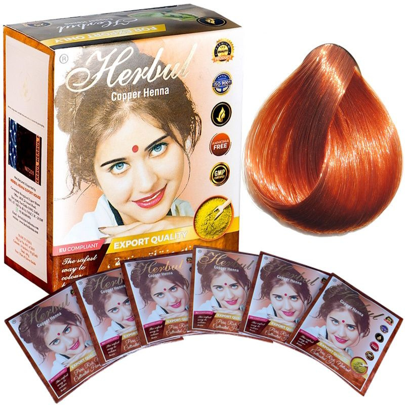 Натуральная индийская хна для окрашивания волос (Copper Henna/Медь ...