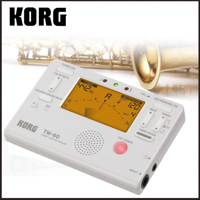 Тюнер метроном/KORG TM60/Белый/Универсальная корректура купить на OZON по низкой цене (2560124766)