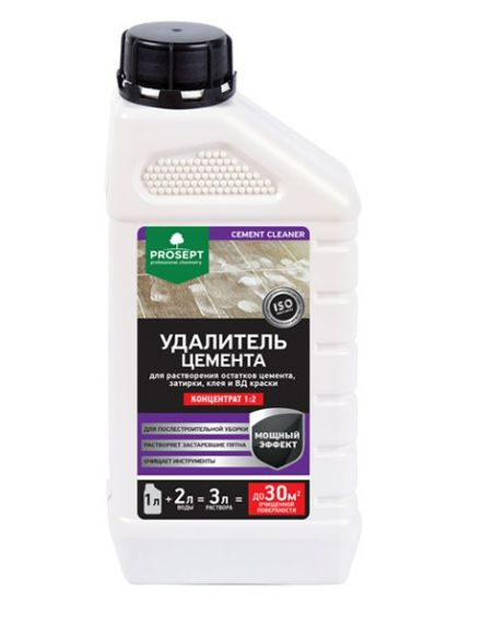 Удалитель цемента PROSEPT CEMENT CLEANER, концентрат, 1 л - купить с доставкой по выгодным ценам ...