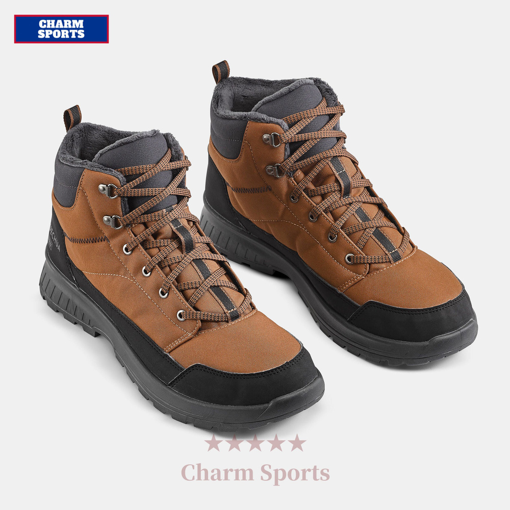 Сапоги Мужской DECATHLON полусапоги, размер 43,5 коричневый Зима Франция Шнурки купить c ...