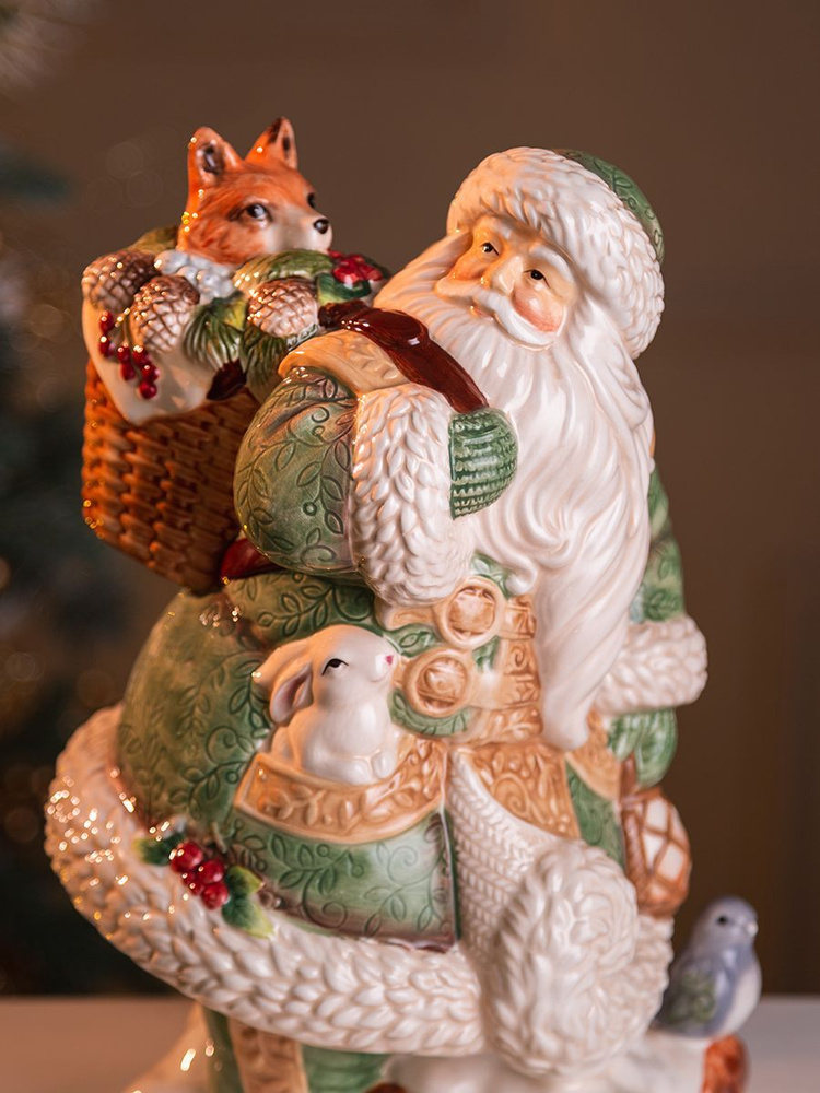 Фигурка / Статуэтка новогодняя Lefard "Дед мороз на лыжах" 19 х 18 х 31 см купить c доставкой на ...