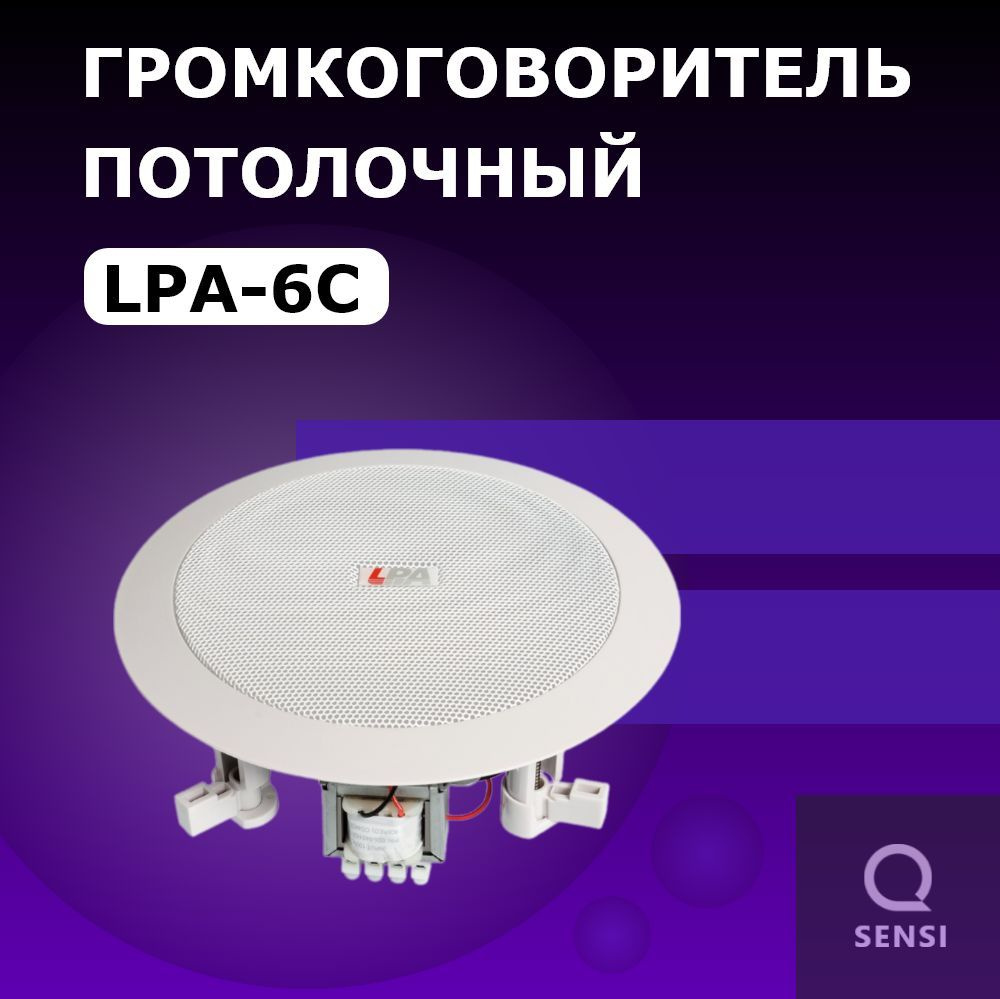 LPA Трансляционный громкоговоритель LPA-6C, белый купить на OZON по низкой цене (1696740304)