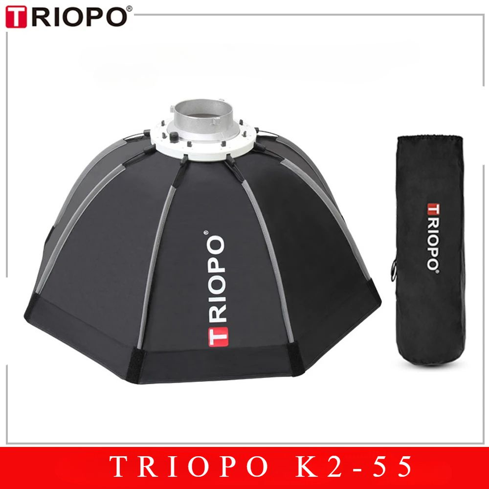 TRIOPO K2-55cm Портативный восьмиугольный софтбокс/диффузор с решеткой/сотовой сеткой купить на ...