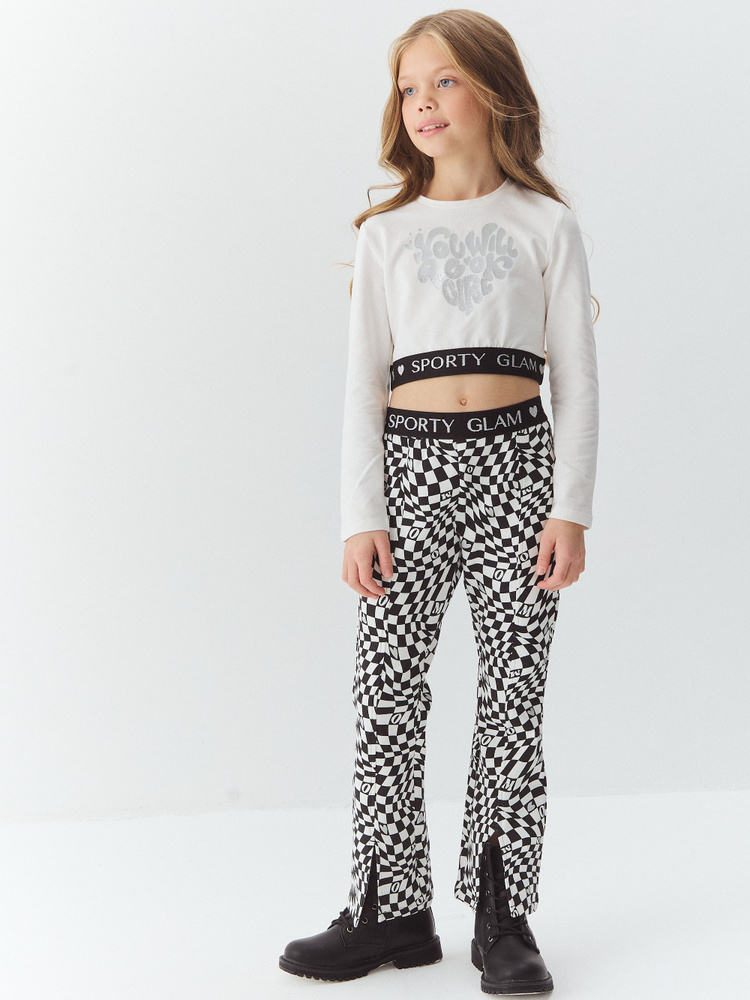 Легинсы Девочки Original Marines белый, черный Хлопок, Полиэстер ...