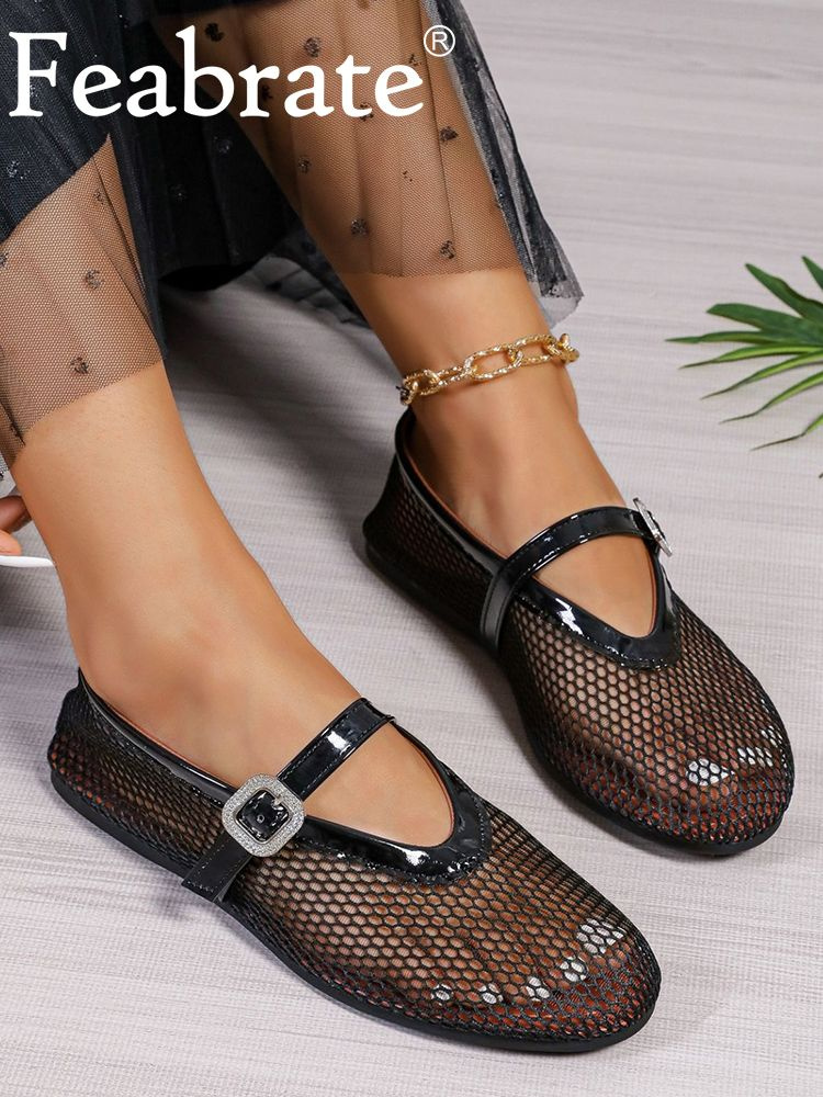 Босоножки Женский Feabrate Без каблука Ткань ЛАКЕ, размер 38 Легкая модель, Мягкая стелька Лето ...