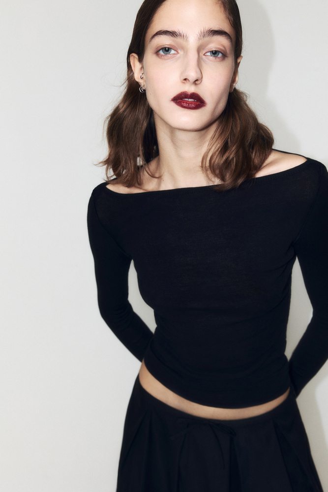 Лонгслив Женский Befree черный, размер 50 Трикотаж Повседневный, рост 170 купить c доставкой на ...