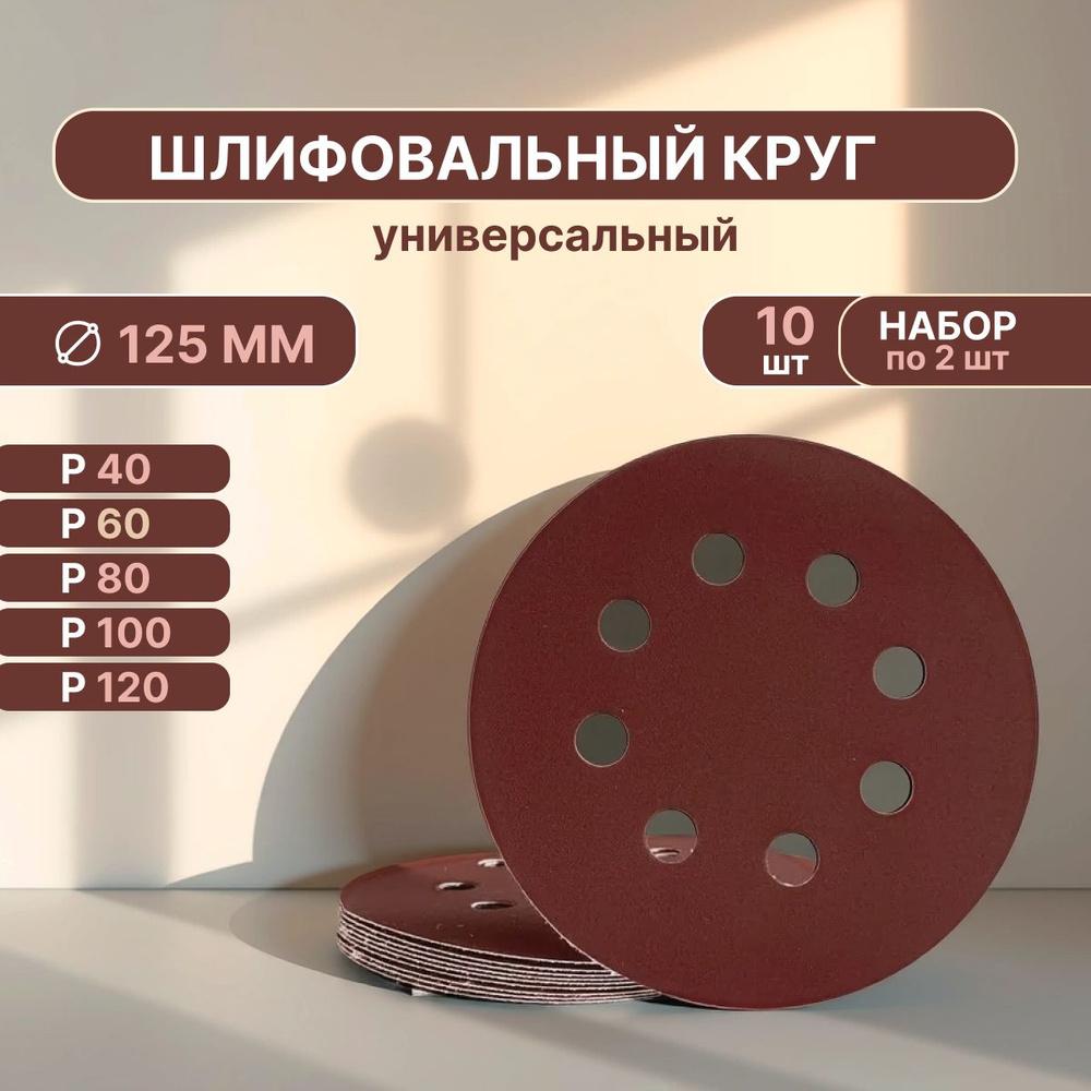 Vitatools Диск шлифовальный 125 x 1; P40, P60, P80 купить на OZON по низкой цене (1767384169)