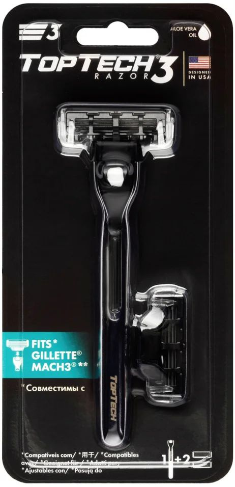 Бритва TopTech Razor 3 с 2 сменными кассетами купить на OZON по низкой цене (1837474913)