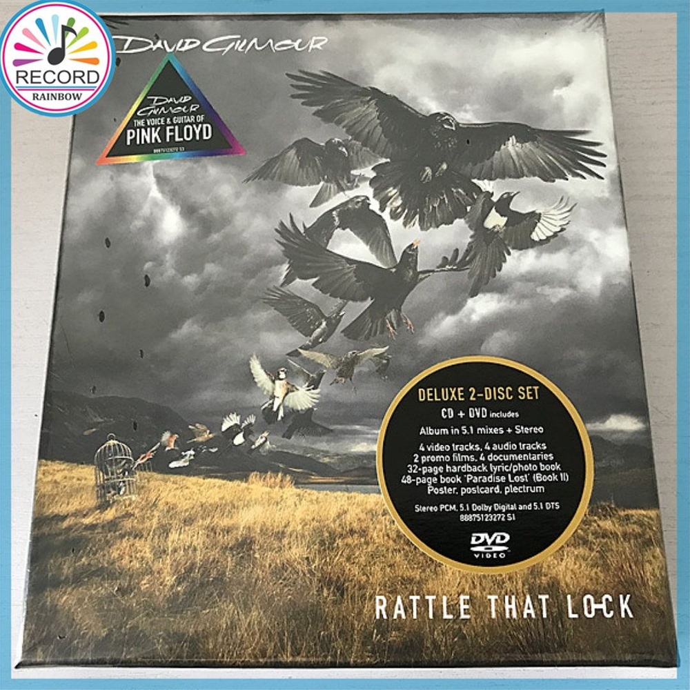 CD Pink Floyd David Gilmour Rattle That Lock CD+DVD US 2 Disc запечатанный совершенно новый ...