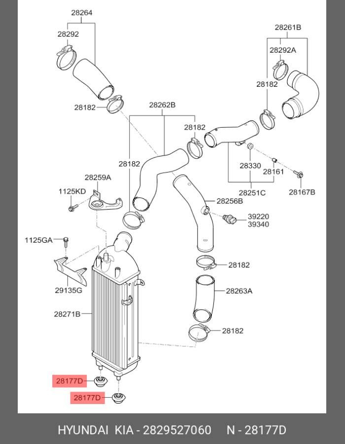 Изолятор радиатора Hyundai-KIA 28295-27060 купить на OZON по низкой ...