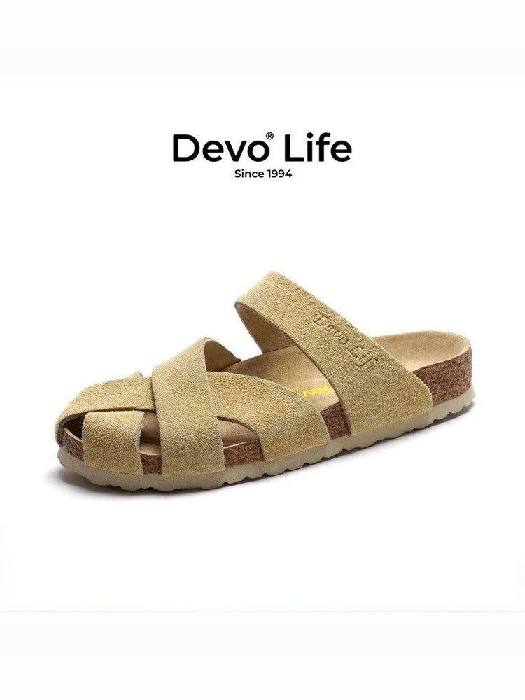 Босоножки Женский Devo Life Платформа Замша натуральная, Пробковое ...