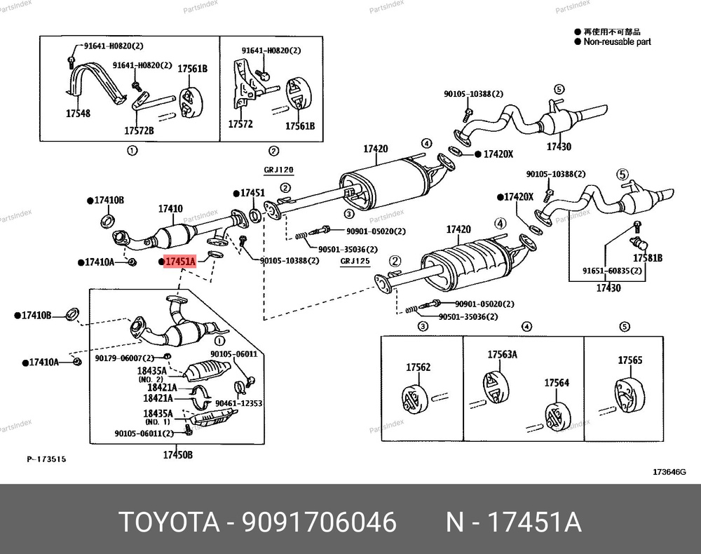 Кольцо Уплотнительное Передней Части Глушителя TOYOTA арт. 9091706046 ...