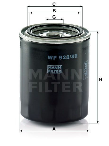 MANN FILTER Фильтр масляный арт. WP 928/80 купить на OZON по низкой цене (2235006146)