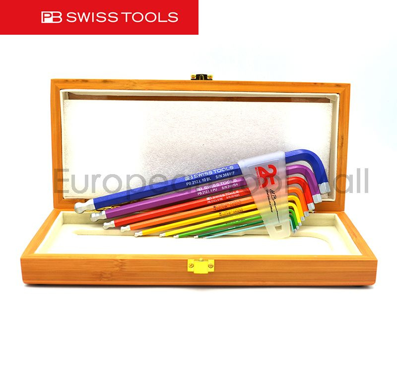 PB SWISS TOOLS 25th Anniversary Ограниченная серия цветных шестигранных ключей PB 212.LH-10 RB ...