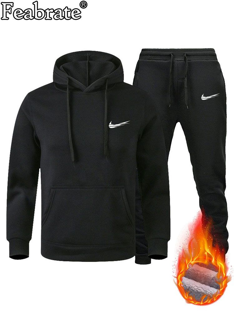 Костюм спортивный Мужской Feabrate Спортивный черный, размер 42 Хлопок Деграде Китай Зима купить ...