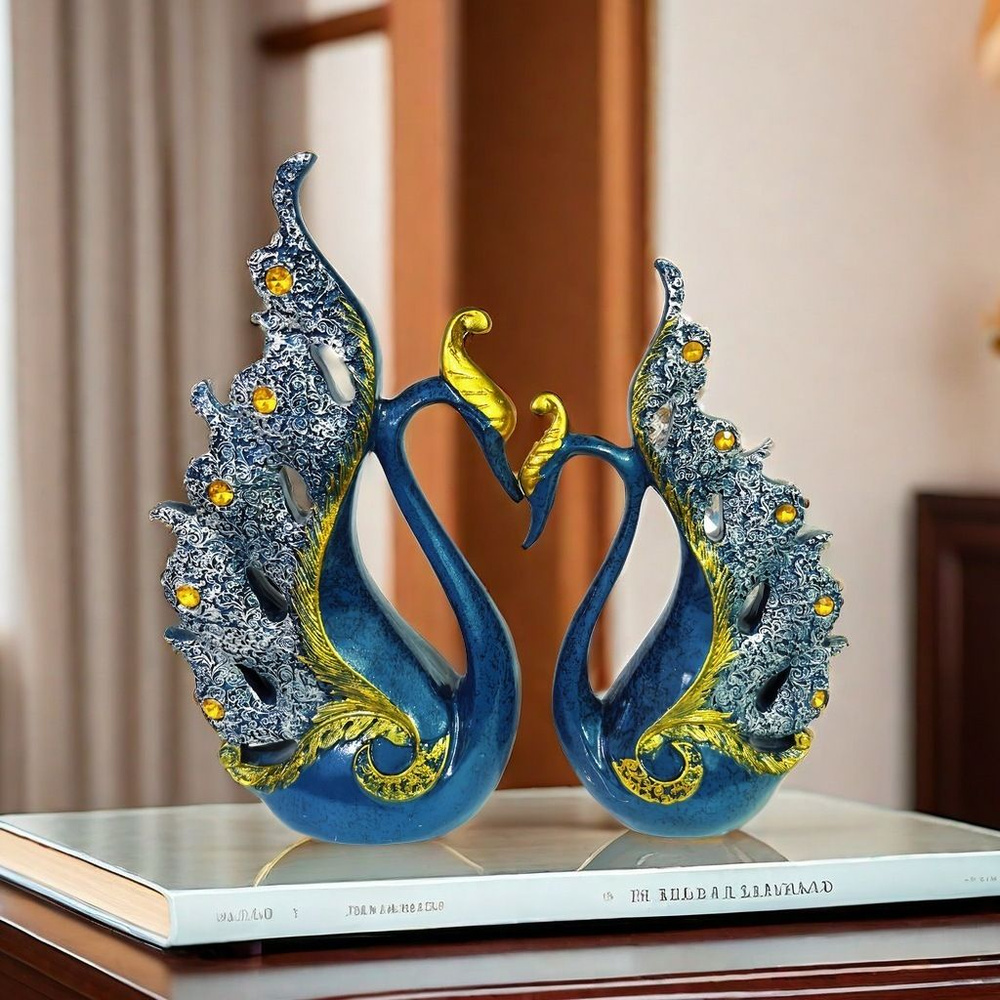 Элегантное европейское украшение в виде пары лебедей легкое и современное, 25х15 см купить на ...