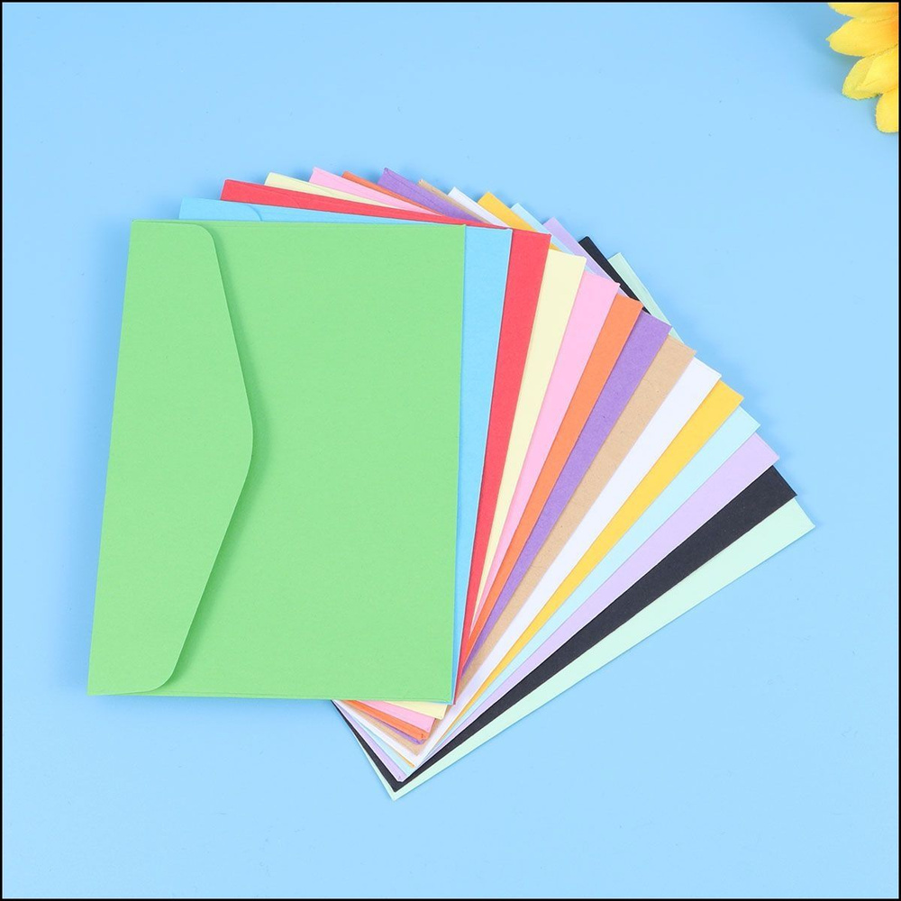 Пустые конверты для писем, многоцветные, формата 11,5х8,2 см, упаковка 100 шт- купить на OZON по ...