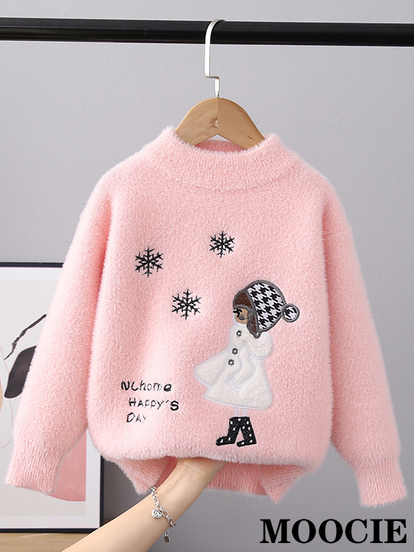 Свитер Девочки MOOCIE пастельно-розовый Нейлон, Полиэстер, размер 150 Длинный Китай купить c ...